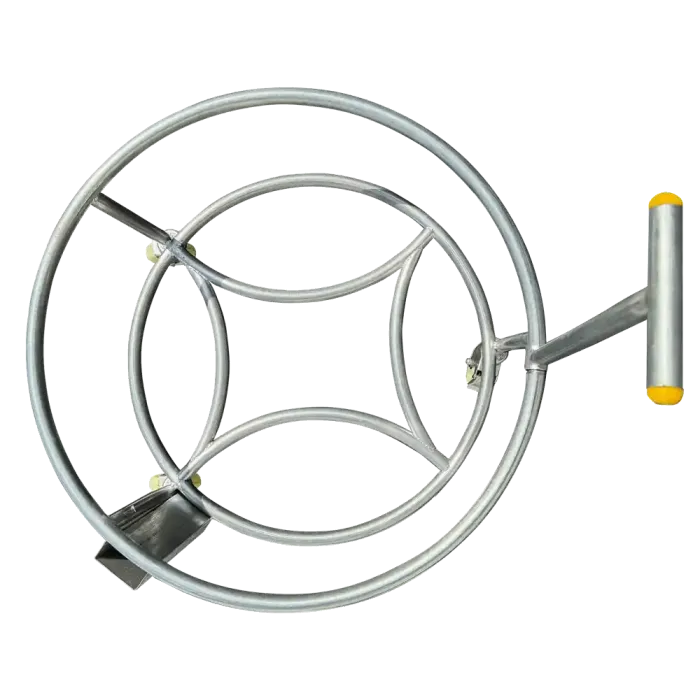 Round Metal Drum Stand with Wheels | KungFuDirect